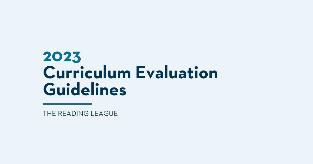 Alignment with the Reading League's Curriculum Guidelines
